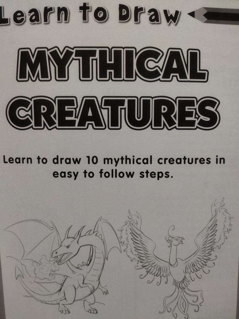 Learn to draw mythical creatures book on Carousell