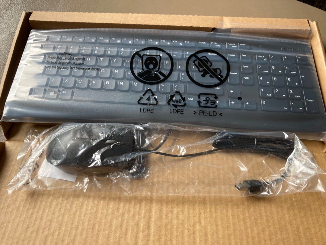 Lenovo Wired Keyboard And Mouse Computers Tech Parts Accessories Computer Keyboard On