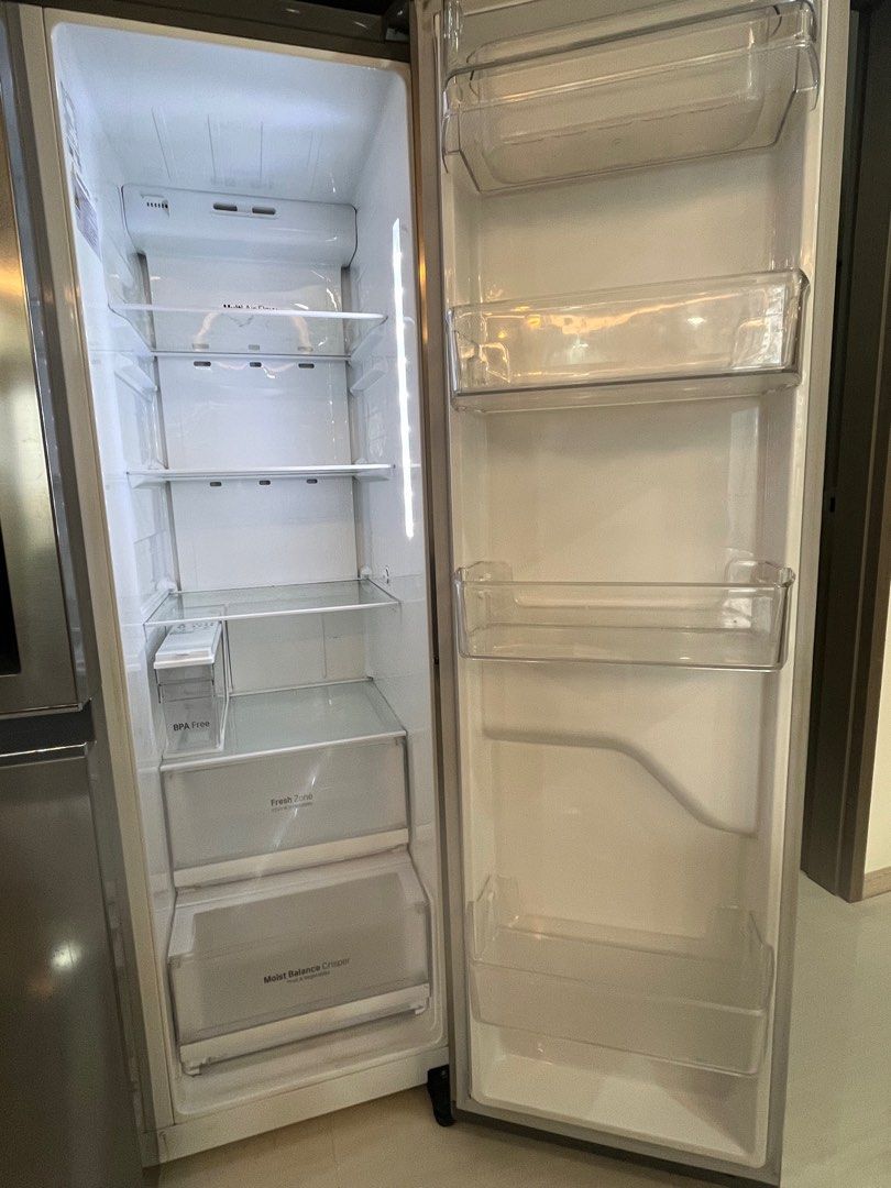 LG SBS Fridge Platinum Silver, TV & Home Appliances, Kitchen Appliances ...