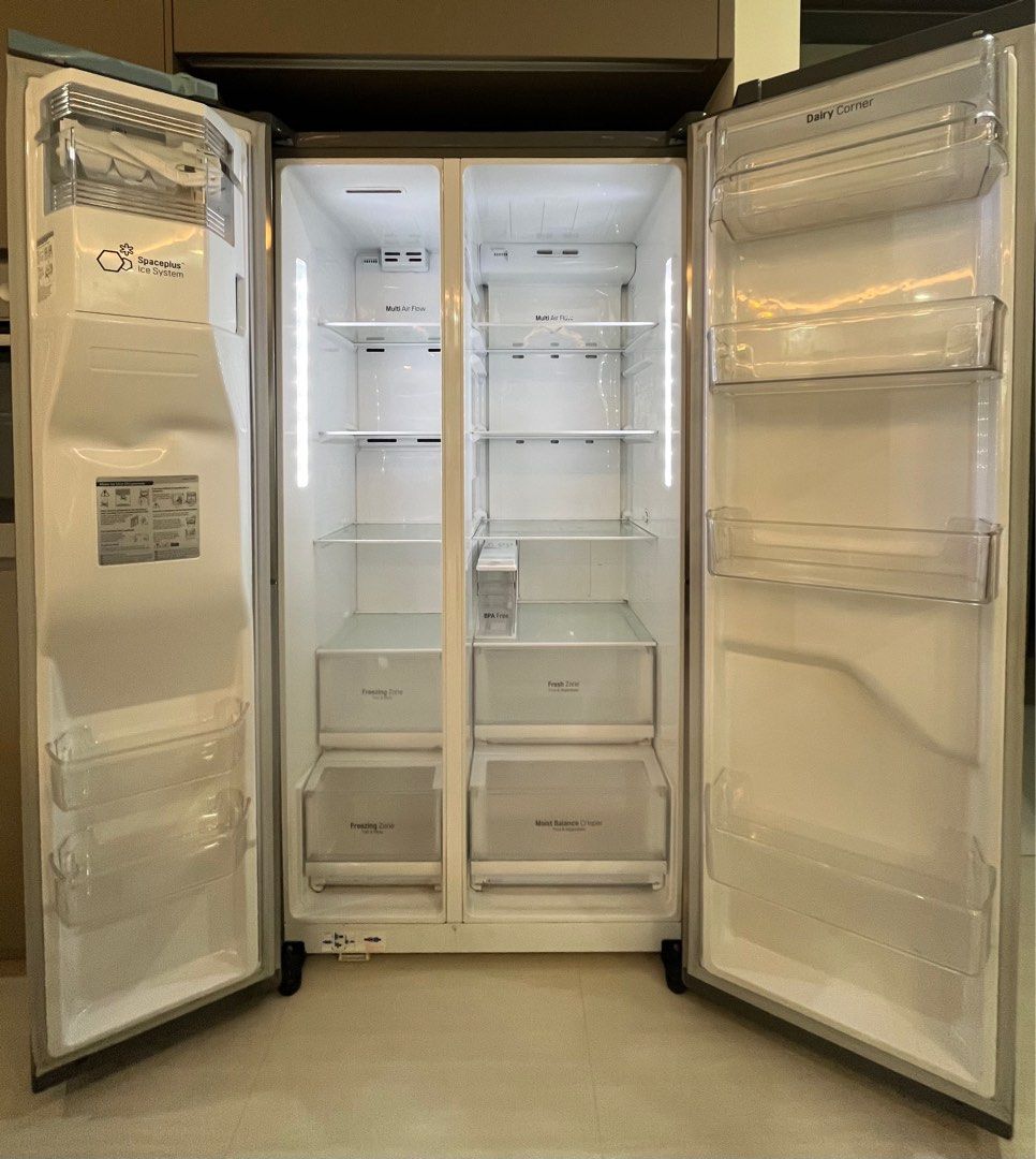 LG SBS Fridge Platinum Silver, TV & Home Appliances, Kitchen Appliances ...