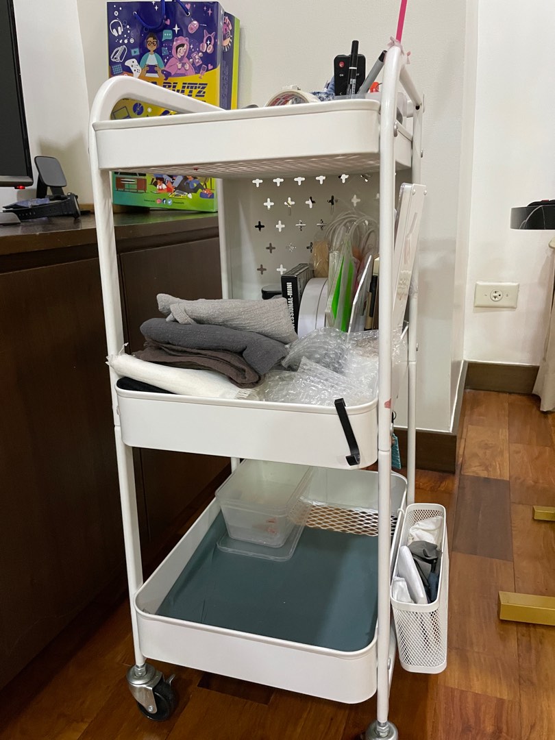 Locaupin newest 3 tier metal trolley, Furniture & Home Living, Home ...