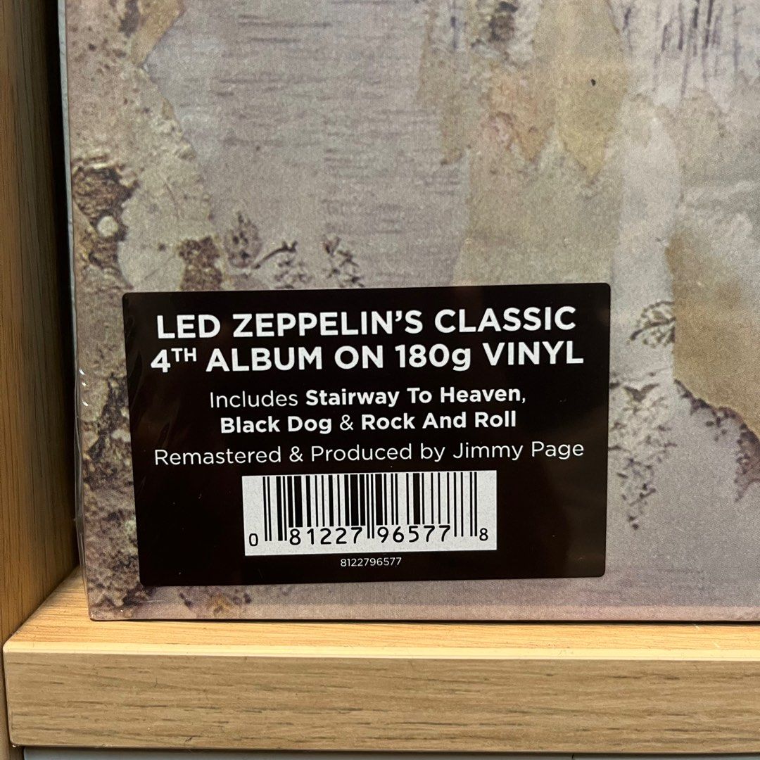LP Led Zeppelin IV remastered, Hobbies & Toys, Music & Media, Vinyls on ...
