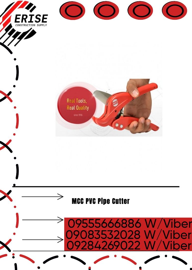 MCC PVC Pipe Cutter, Commercial & Industrial, Construction Tools ...