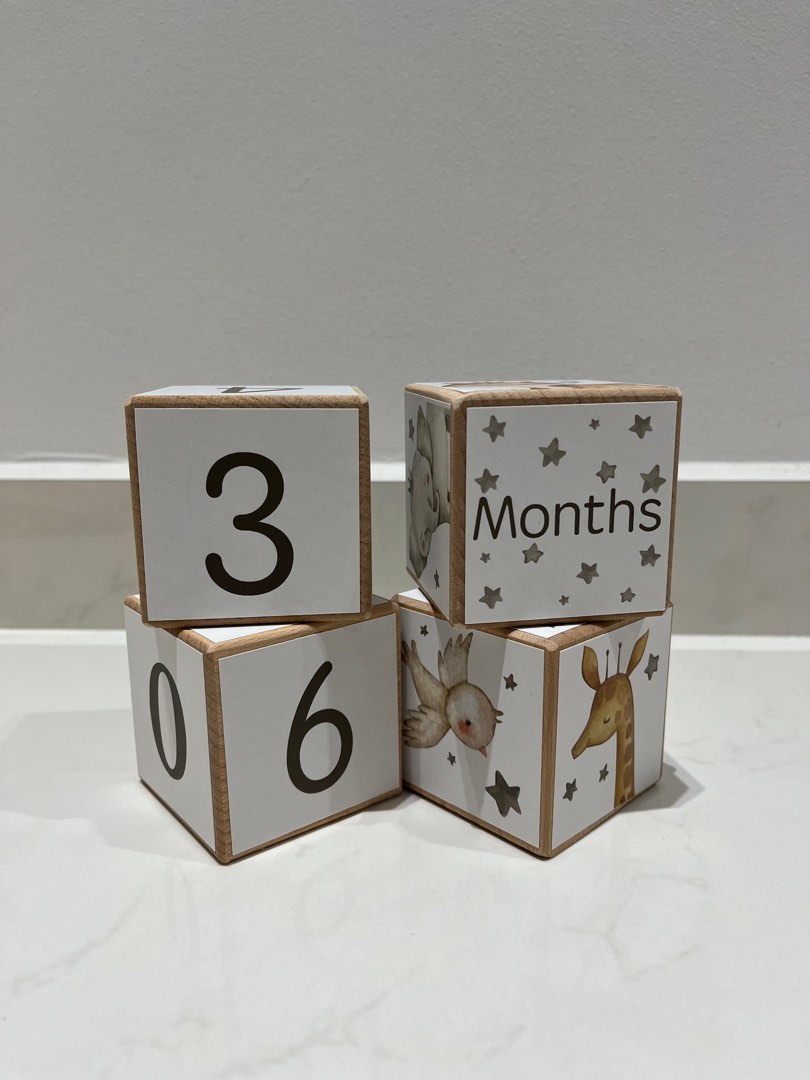 Milestone Wooden Blocks, Babies & Kids, Infant Playtime on Carousell