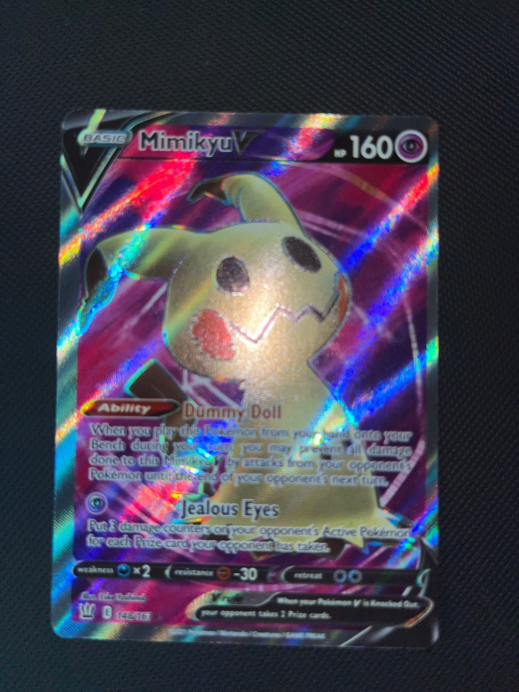 Mimikyu V full art pokemon card, Hobbies & Toys, Toys & Games on Carousell