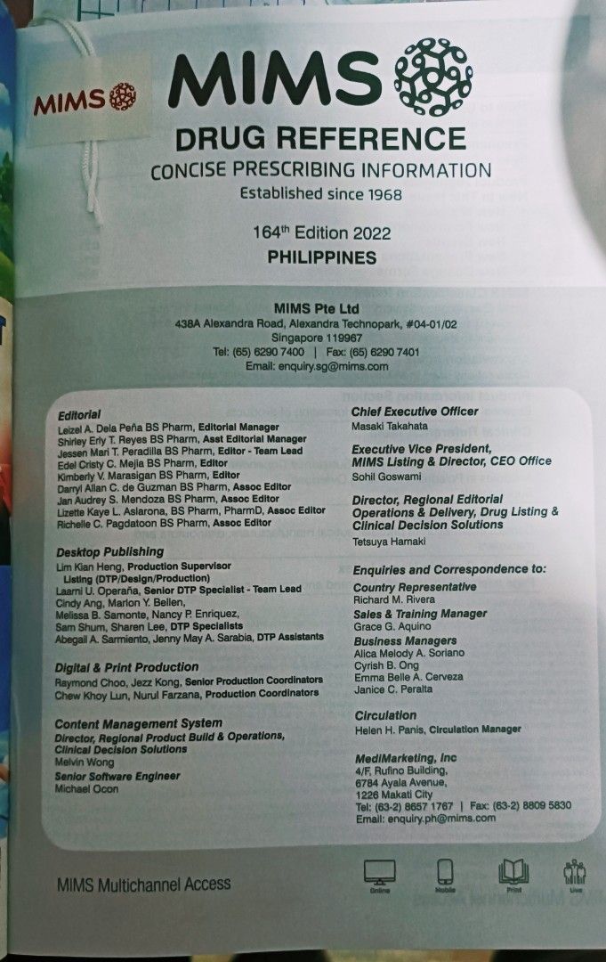 LATEST MIMS Philippines Drug Reference Dec 2022 Issue 2, Health ...