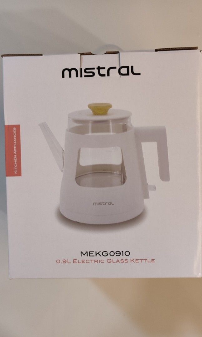 Mistral 0.9L Glass Kettle MEKG0910, TV & Home Appliances, Kitchen ...
