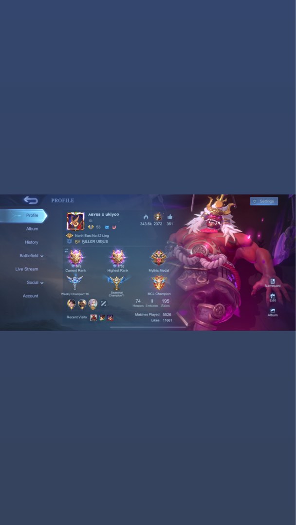 mobile legends stack acc, Video Gaming, Video Games, Others on Carousell