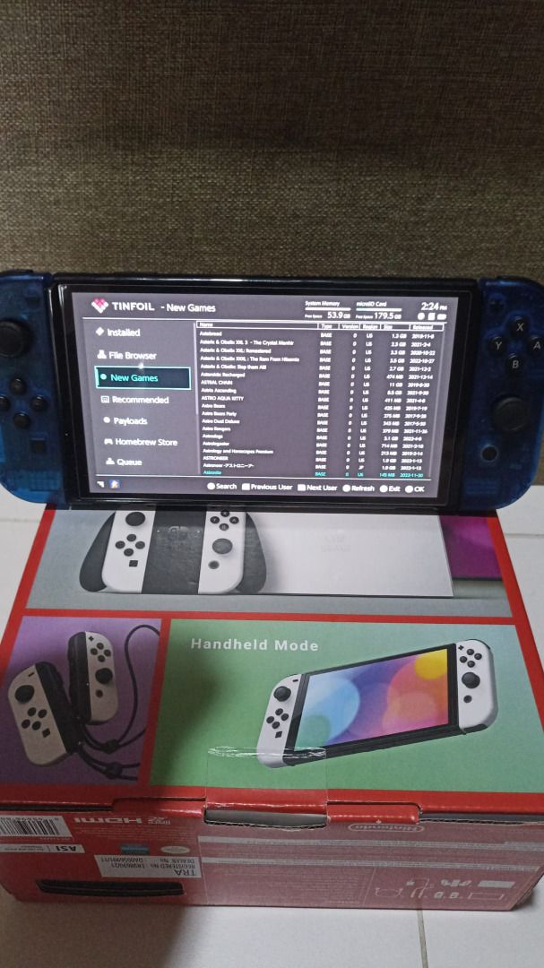 Modded Nintendo Switch OLED 256 GB storage. Full set with box. Trade-in are welcome, Video ...