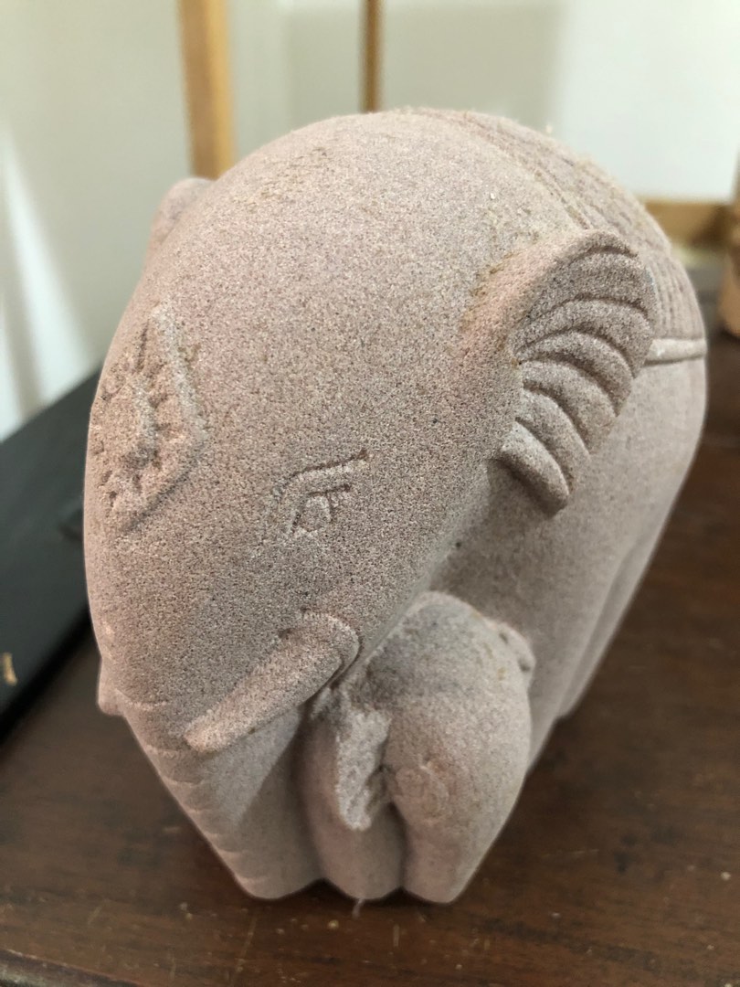 Mother and Baby Elephant stone decor, Furniture & Home Living, Home ...
