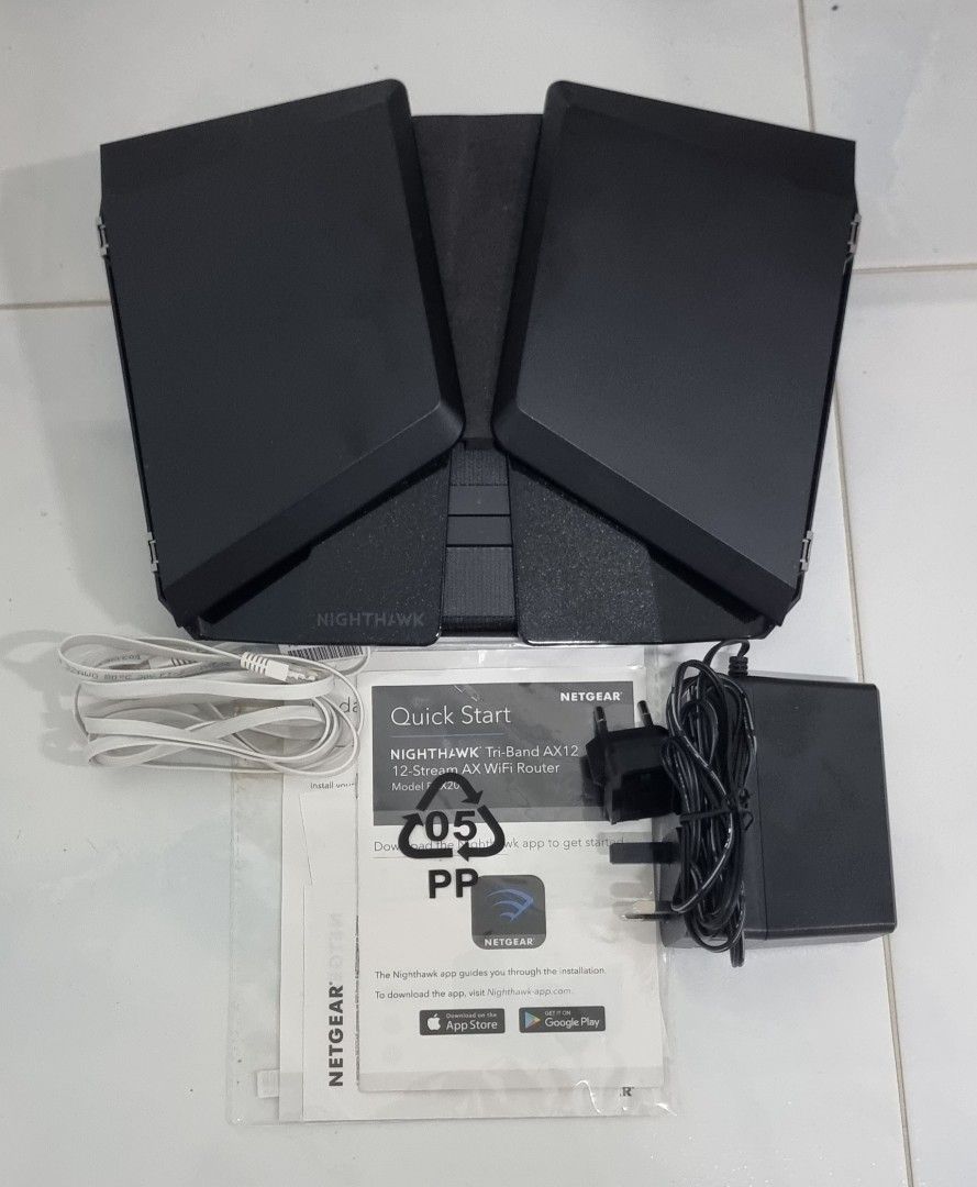 NETGEAR NIGHTHAWK RAX200 TRI-BAND AX12 WIFI 6 ROUTER - AX11000 ...