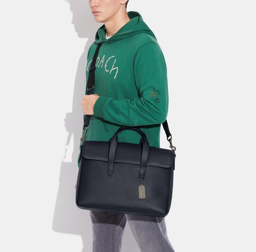 New Coach Original Classic Black Collection Sullivan Portfolio Brief In ...