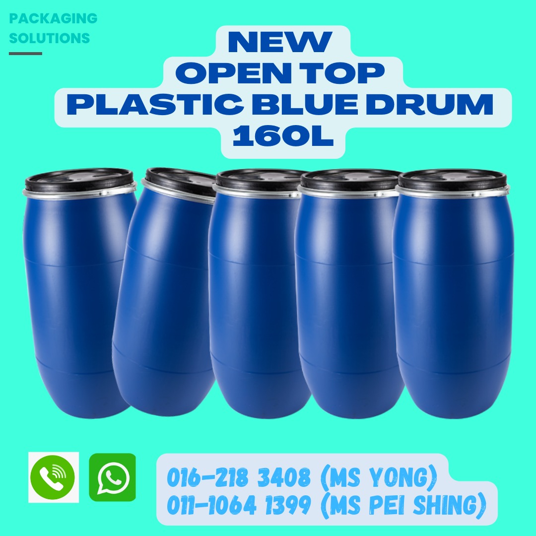 NEW OPEN TOP PLASTIC DRUM 160L, Everything Else, Others on Carousell