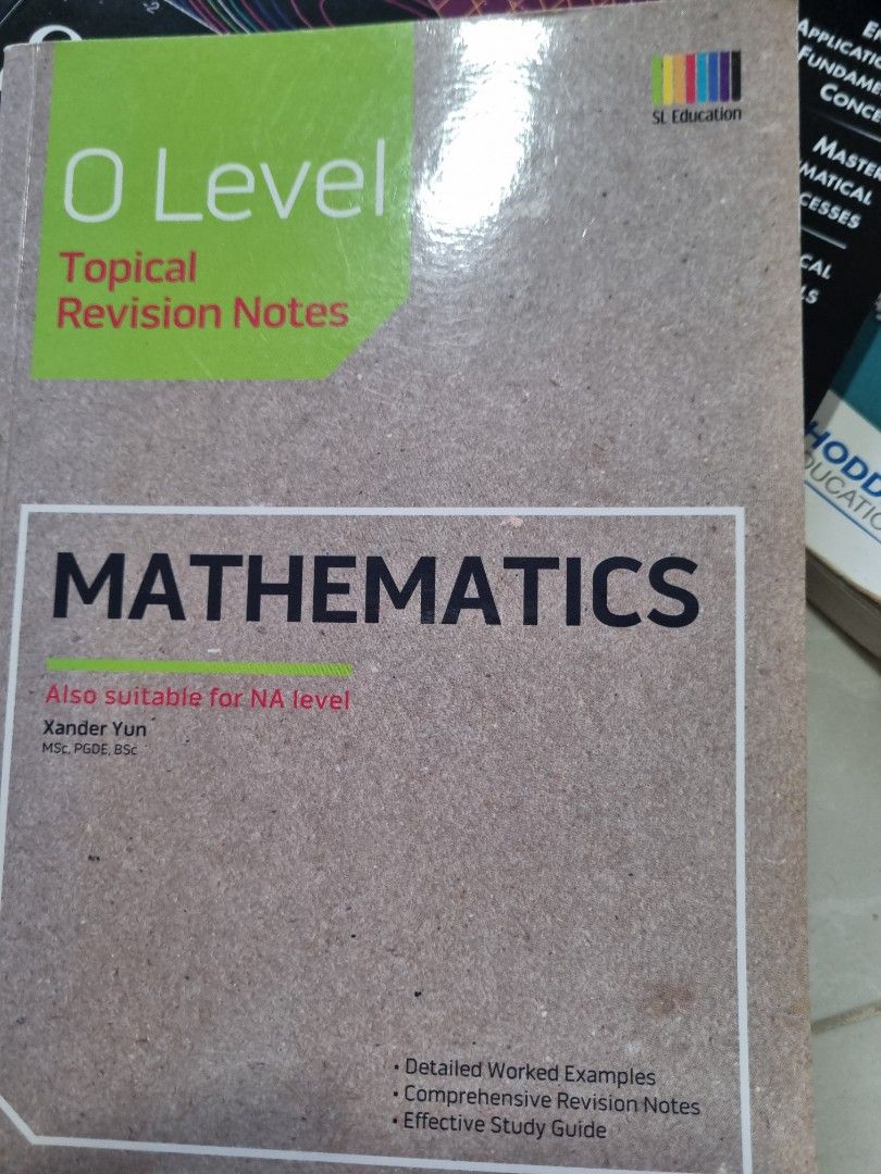 O level topical revision notes Mathematics, Hobbies & Toys, Books ...