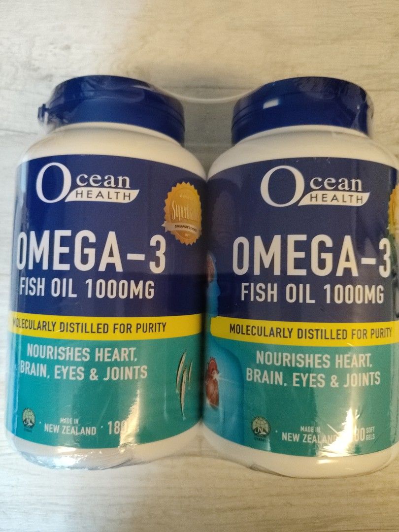 180x2 Ocean health omega fish oil, Health & Nutrition, Health ...