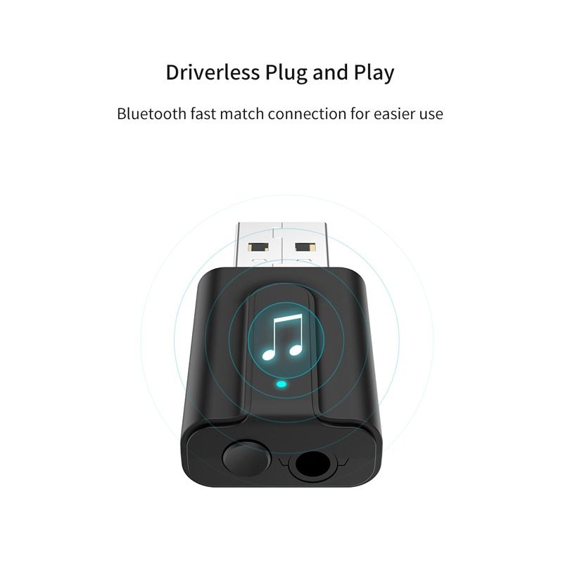 ONE-Touch Button Design - Audio Bluetooth Transmitter w/Bluetooth Ver.5 ...