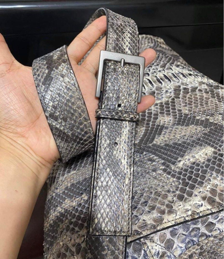 Rush Original Snake Zagliani Large Leather Messenger Bag, Women's ...
