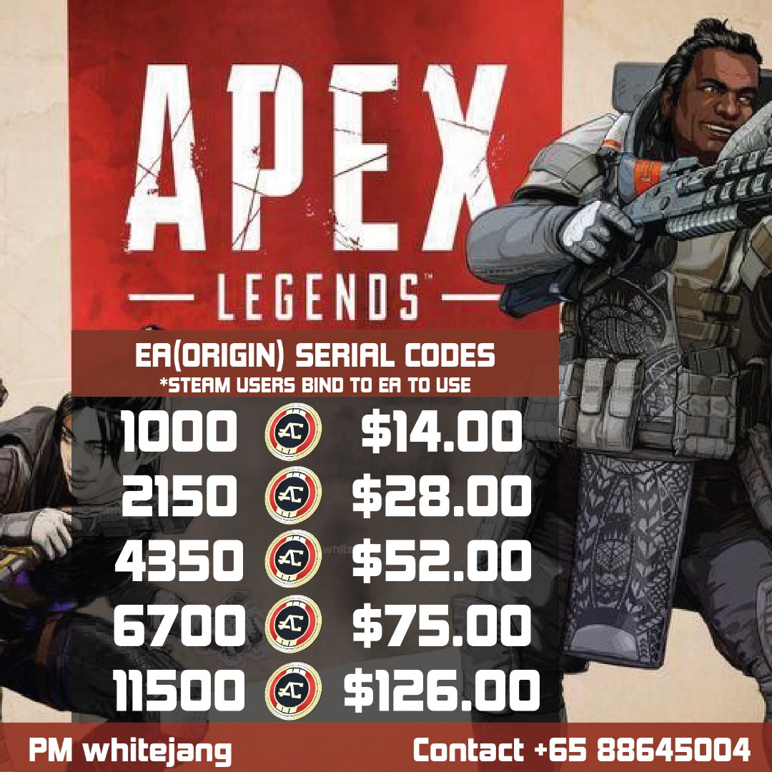 [Origin/Steam] Apex Legends Coins, Video Gaming, Gaming Accessories ...