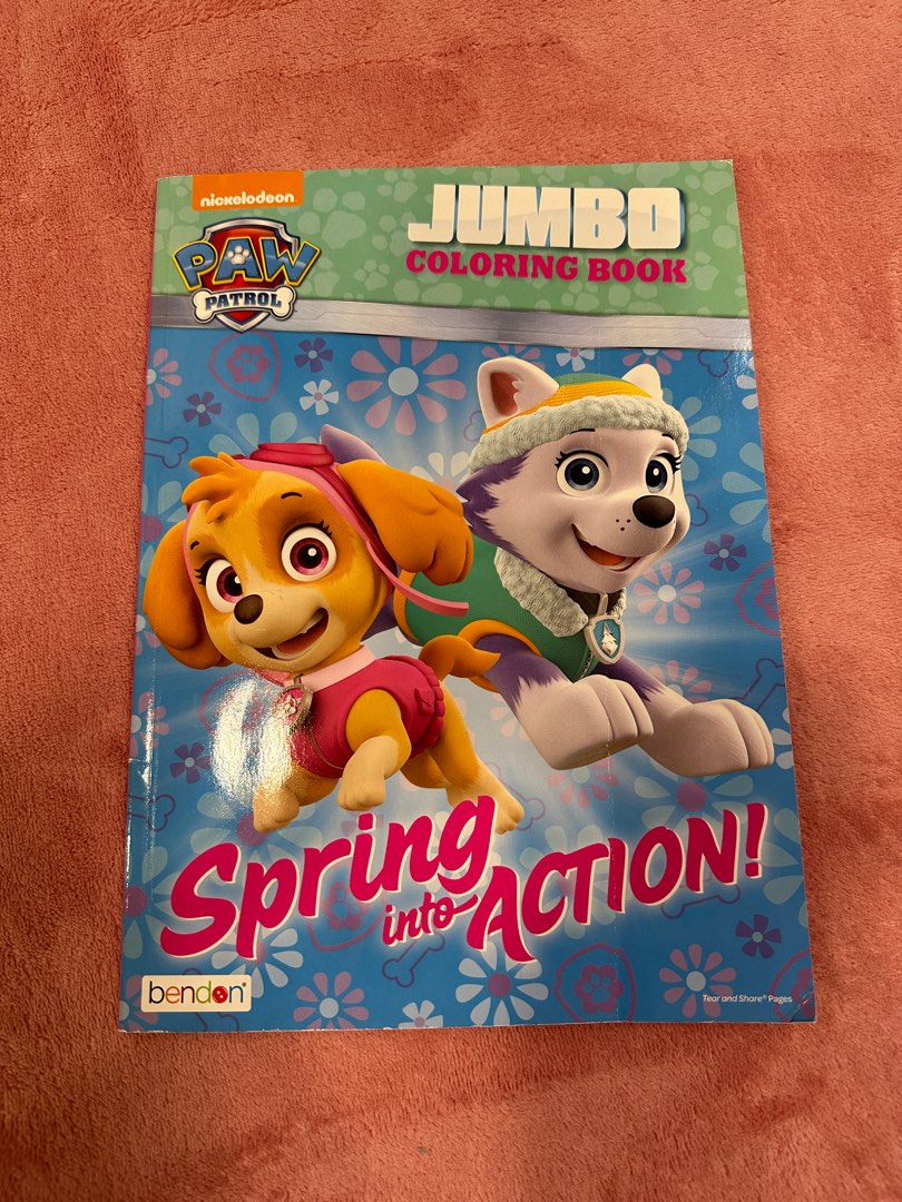 Paw patrol color book, 興趣及遊戲, 書本 & 文具, 小朋友書 - Carousell