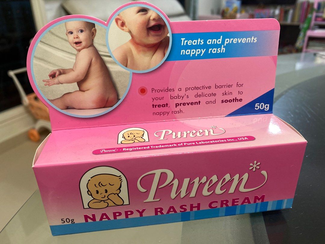 Pureen Nappy Rash Cream 50g, Babies & Kids, Bathing & Changing, Baby ...