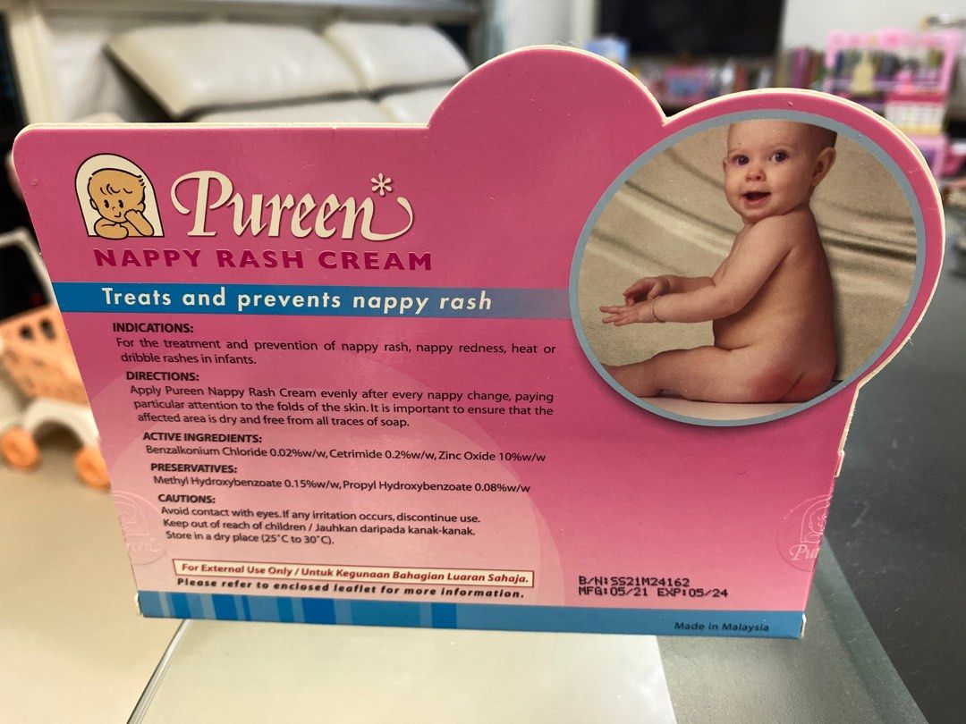 Pureen Nappy Rash Cream 50g, Babies & Kids, Bathing & Changing, Baby ...
