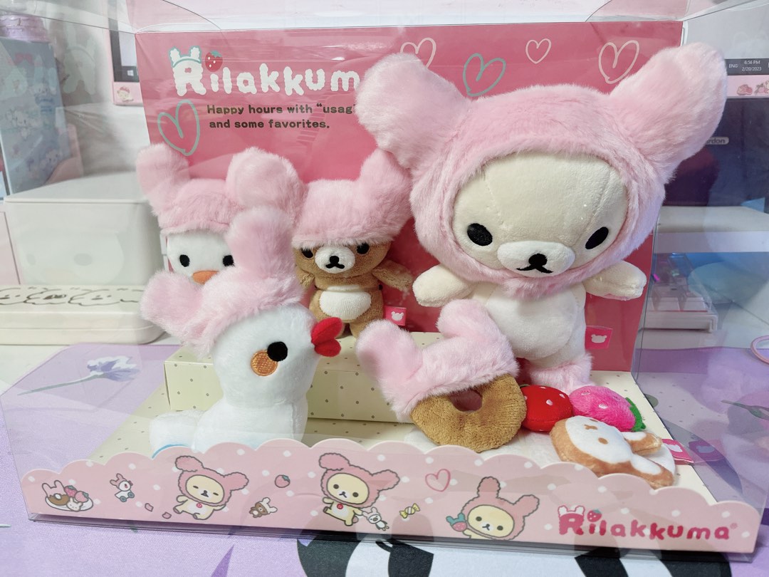 Rare 2013 Korilakkuma/rilakkuma rabbit and play plush toy set limited ...