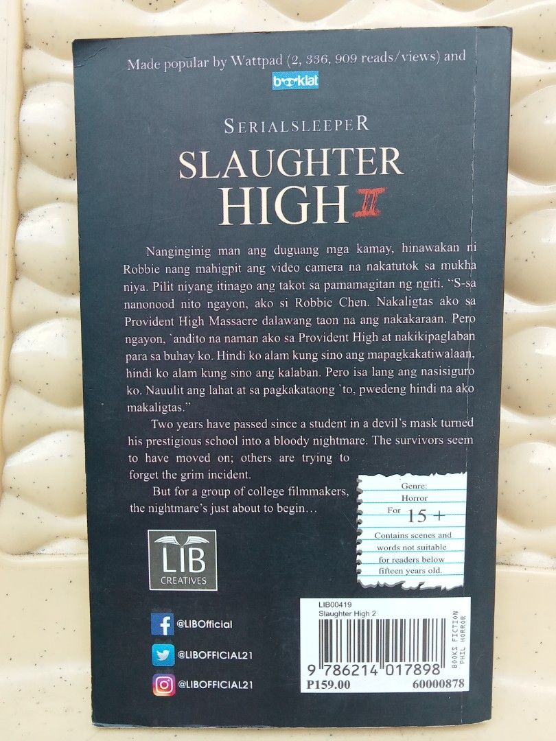 (RARE) SLAUGHTER HIGH 2 by SERIALSLEEPER (WATTPAD) LIB DARK, Hobbies ...
