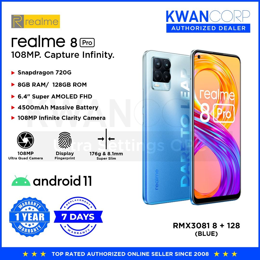 REALME 8 PRO RMX3081 Snapdragon 720G 8GB 128GB, Mobile Phones & Gadgets ...