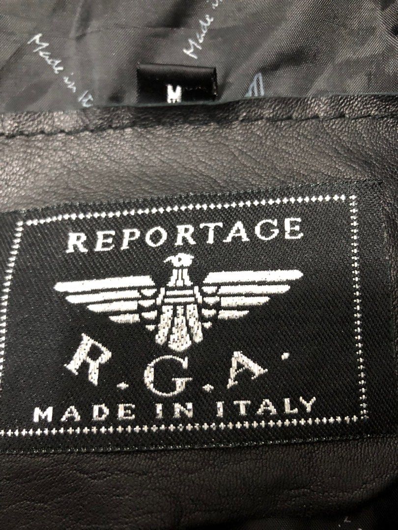 Reportage RGA Italy made Faux Leather Jacket, 他的時尚, 外套、夾克、大衣在旋轉拍賣