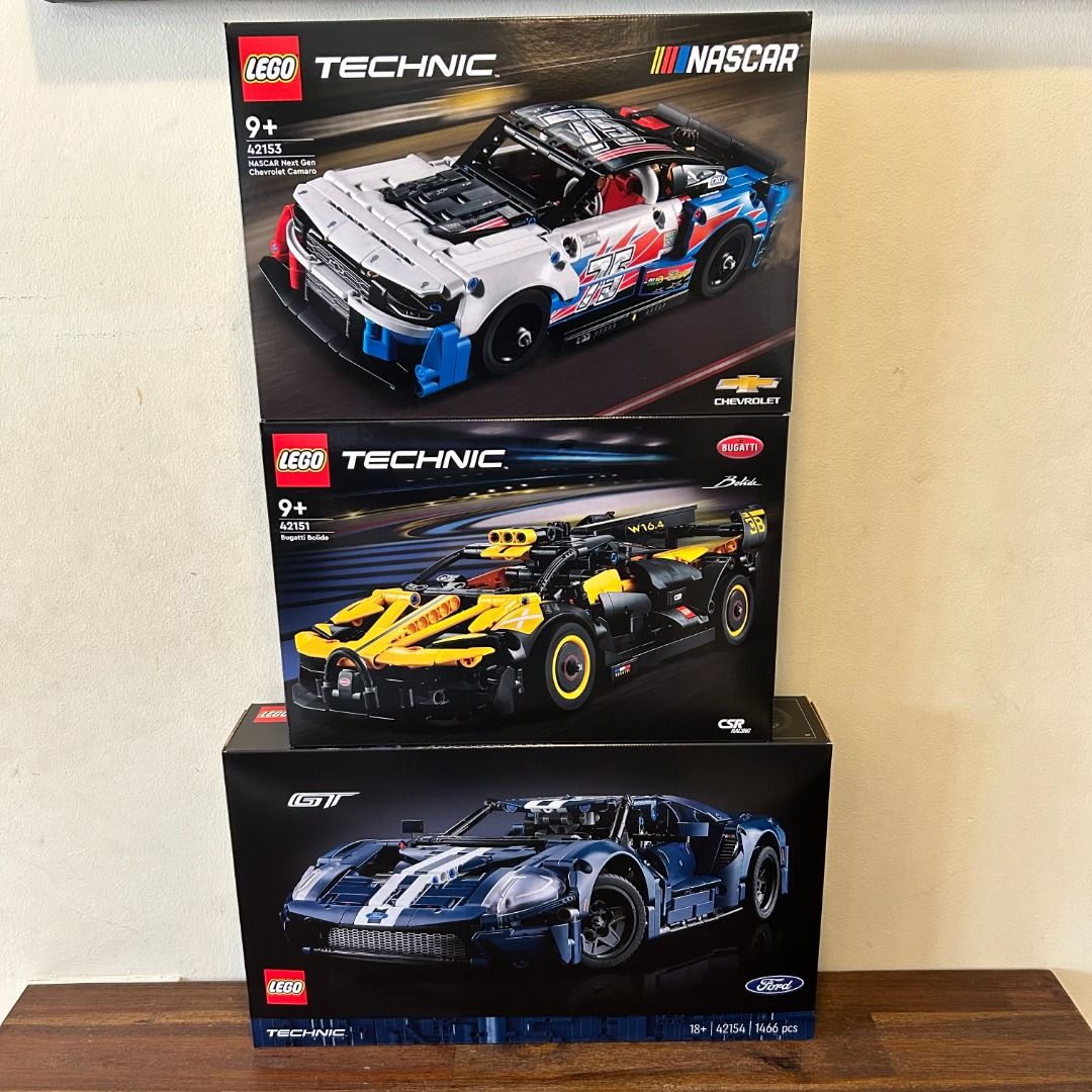 MISB Lego 42151 42153 42154 Bugatti Bolide NASCAR Next Gen Chevrolet ...
