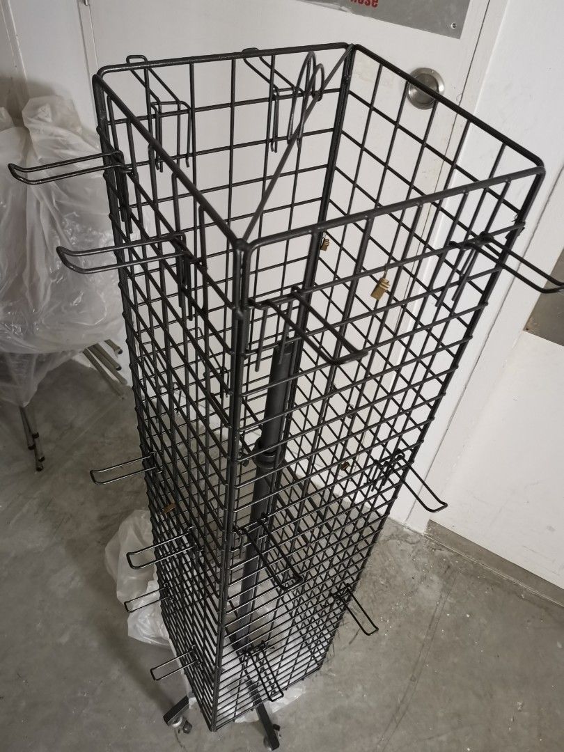 Retail carousel rack with hangers and wheels, rotating, Furniture ...