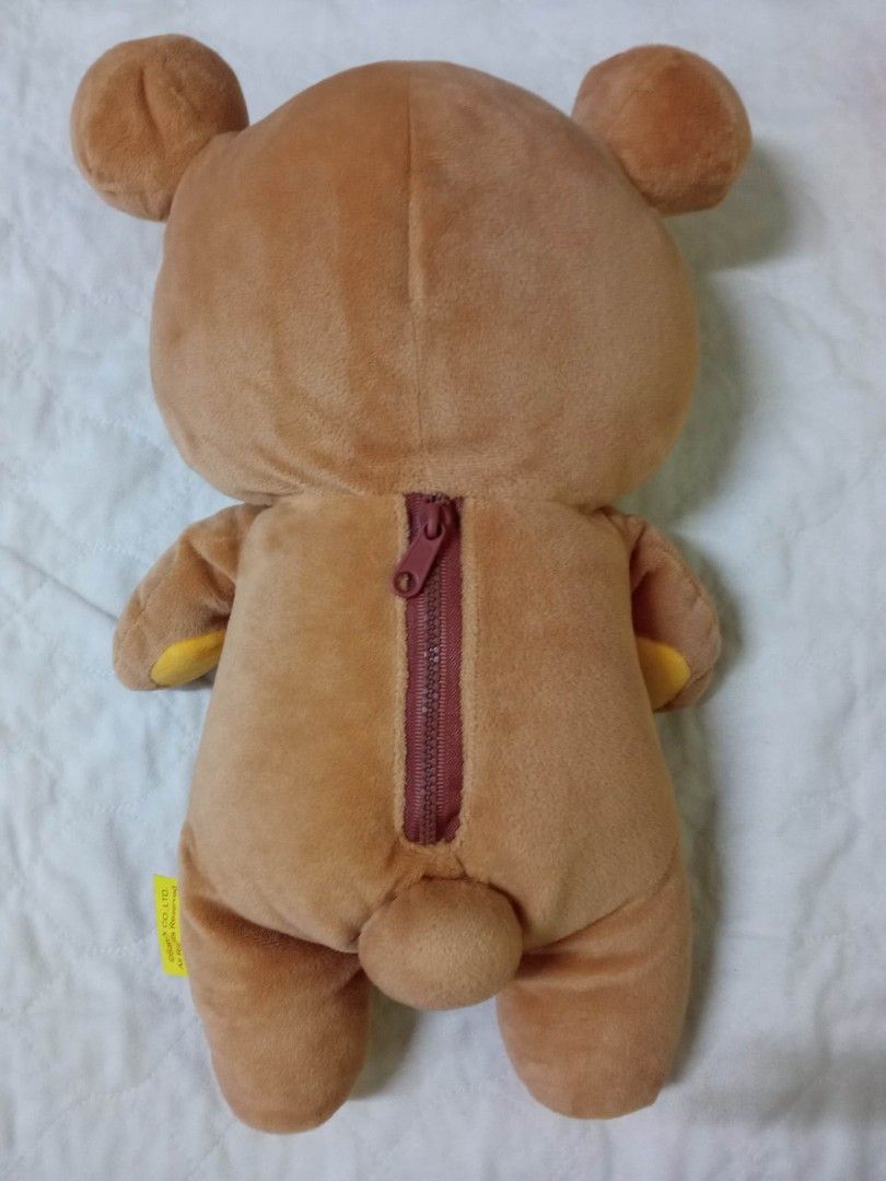 Rilakkuma with removable tiger head dresses amd with zipper compartment ...
