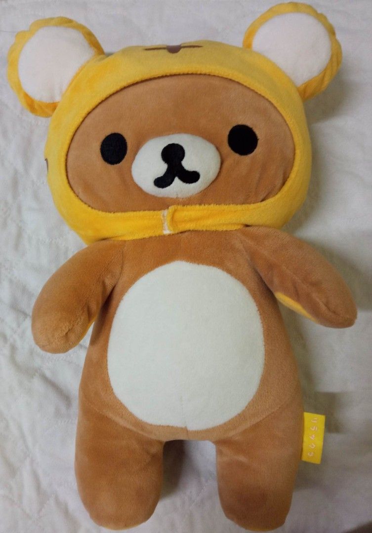 Rilakkuma with removable tiger head dresses amd with zipper compartment ...