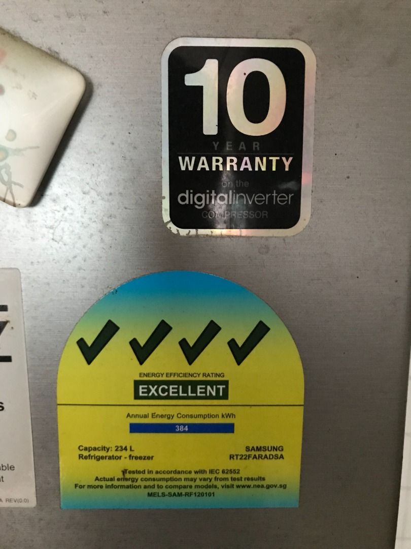Samsung Fridge Refrigerator 4 ticks, TV & Home Appliances, Kitchen ...