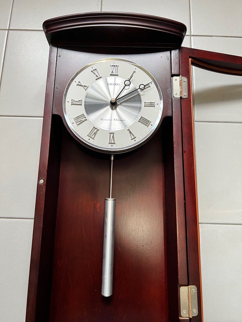 Seiko Pendulum Wall Clock, Furniture & Home Living, Home Decor, Clocks ...