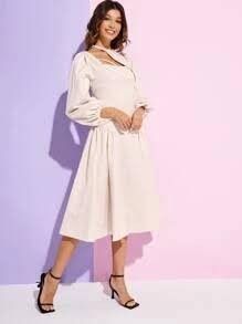 Shein X Oxana White dress, Women's Fashion, Dresses & Sets, Dresses on ...