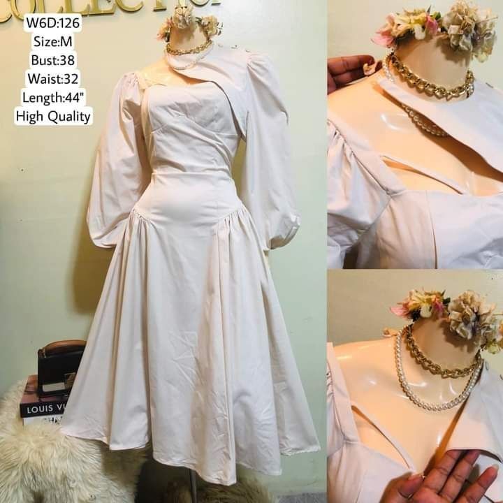 Shein X Oxana White dress, Women's Fashion, Dresses & Sets, Dresses on ...