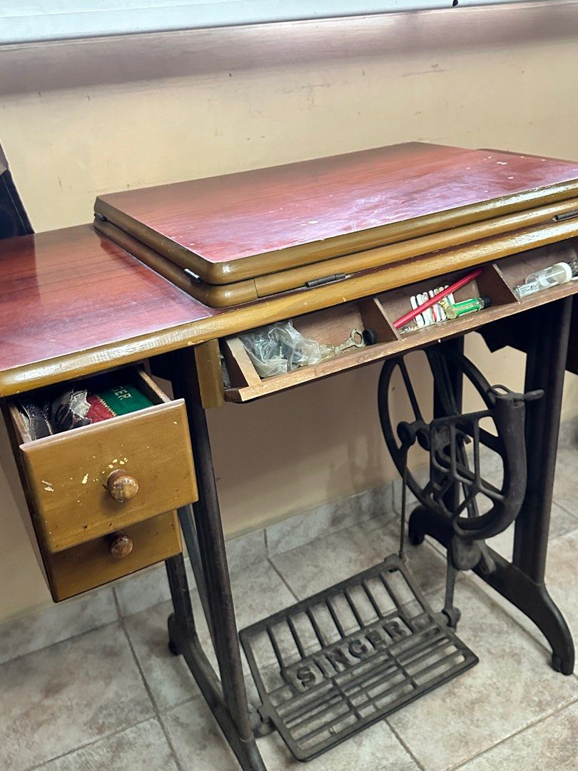 Singer Sewing Machine Table, Furniture & Home Living, Furniture, Other ...