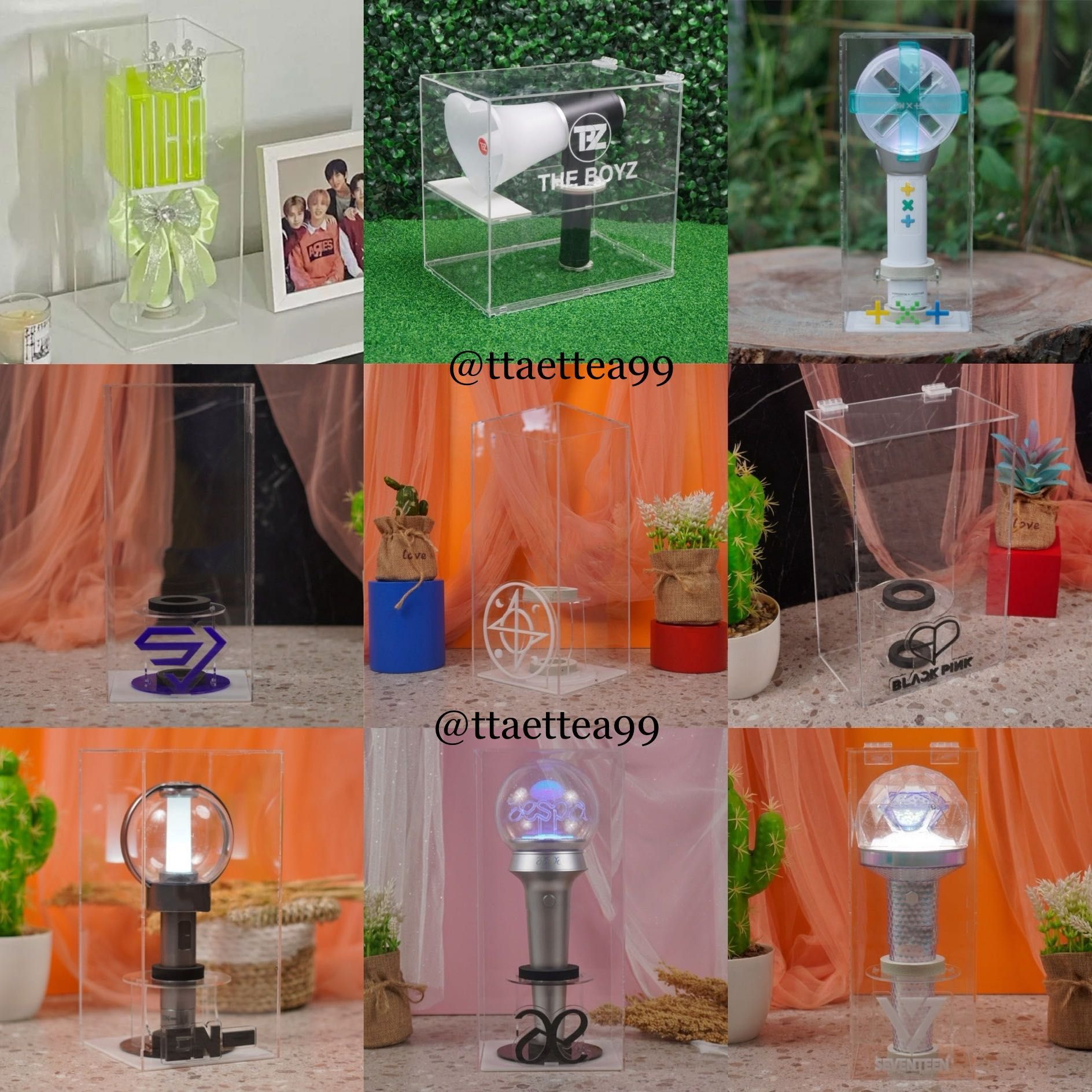 SINGLE LIGHTSTICK ACRYLIC BOX txt bts treasure nct twice svt enhypen ...