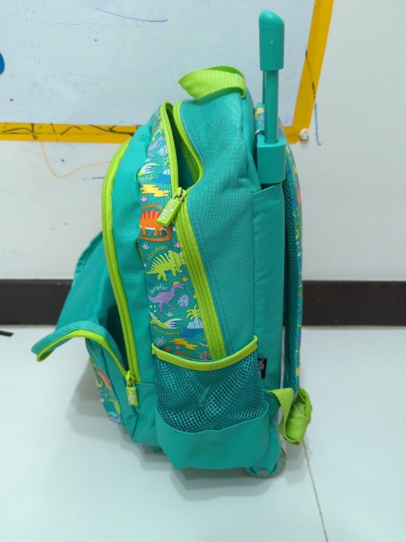 Smiggle dinosaur trolley backpack, Men's Fashion, Bags, Backpacks on ...