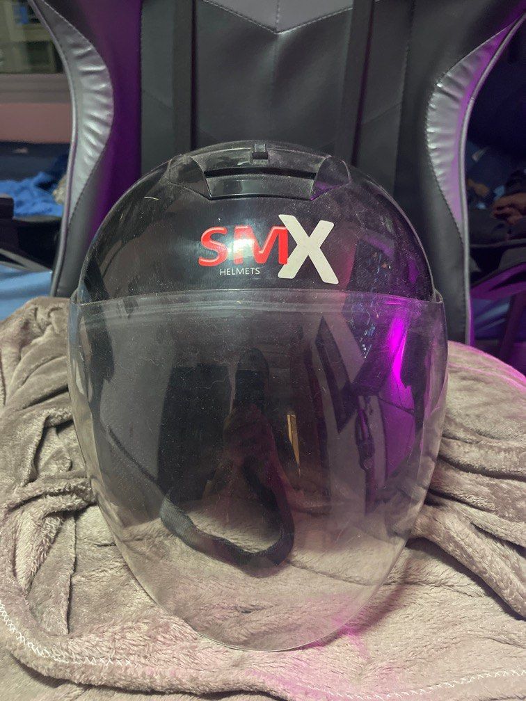 SMX motorcycle helmet, Motorcycles, Motorcycle Apparel on Carousell