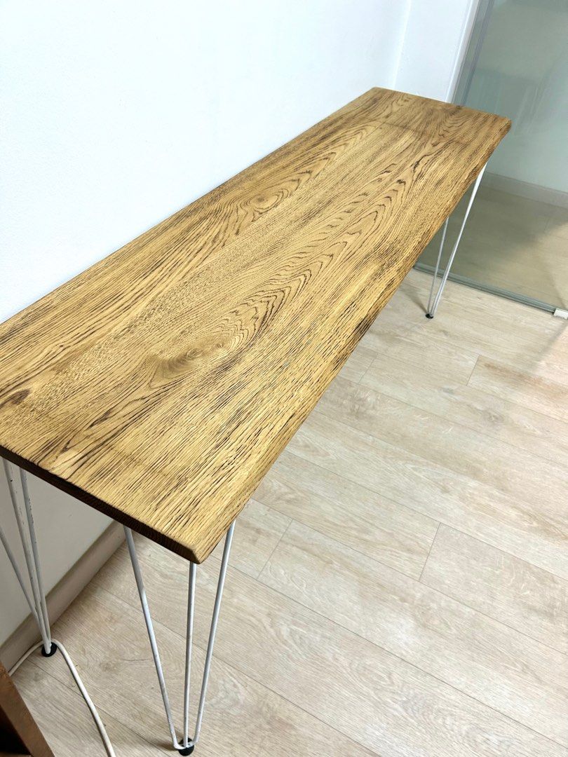 Solid oak breakfast bar, Furniture & Home Living, Furniture, Tables ...