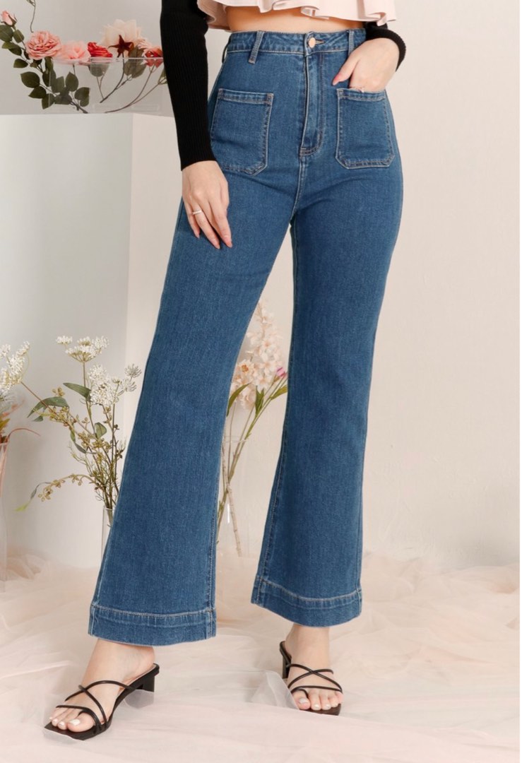 style soiree dewaine denim jeans mid wash M, Women's Fashion, Bottoms ...
