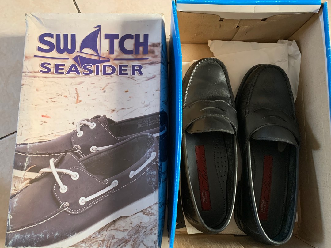 Swatch Leather Shoes S7, Men's Fashion, Footwear, Dress Shoes on Carousell