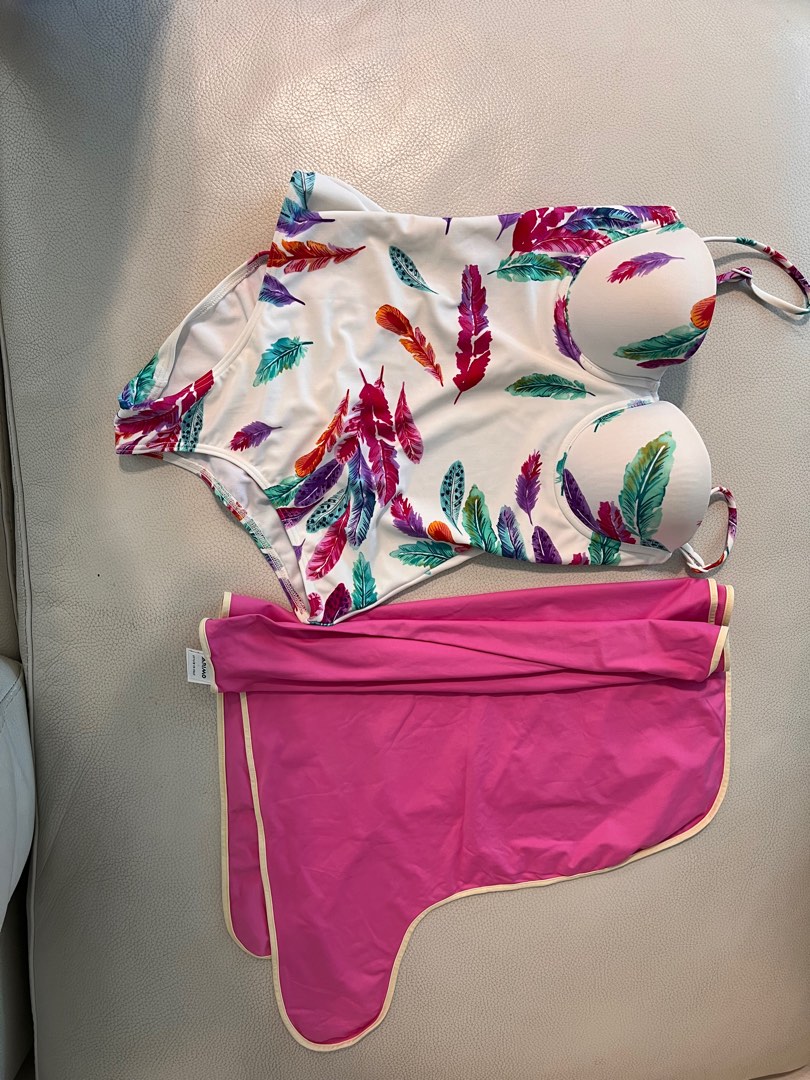 Swim Suit One Piece with Cover Up, Women's Fashion, Swimwear, Bikinis ...