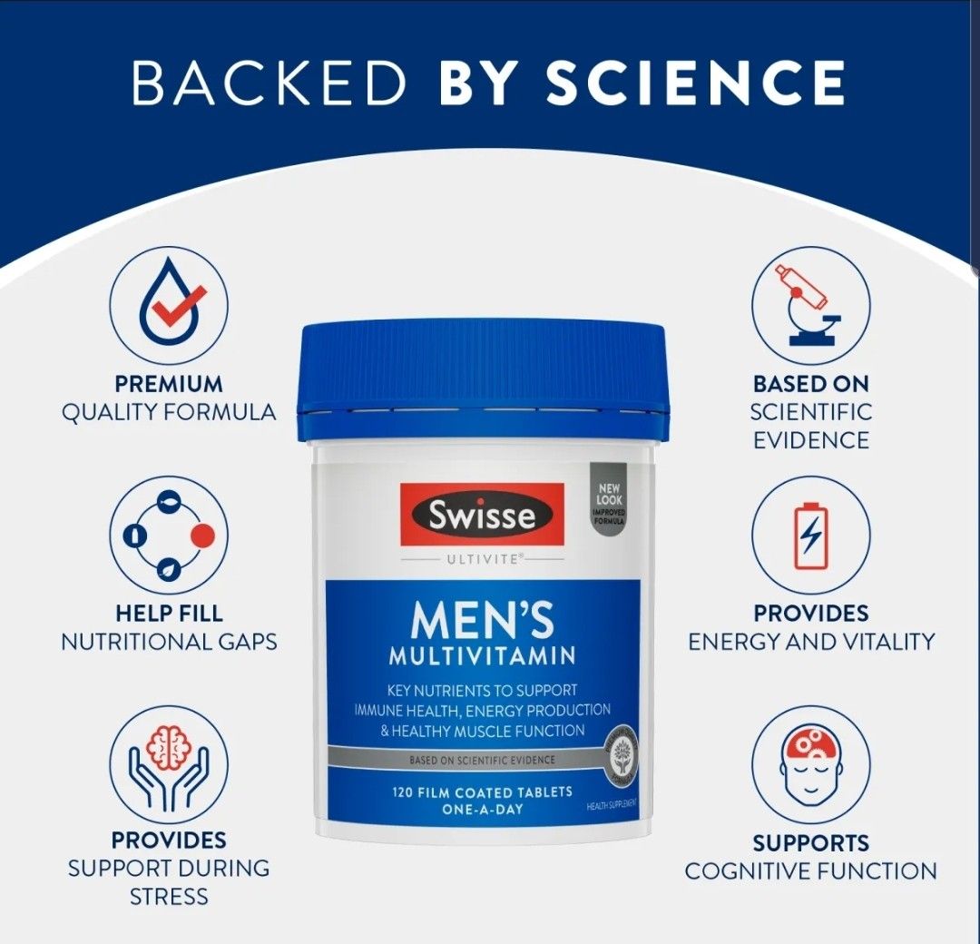 50% [SEALED]Swisse Men's Ultivite Multivitamin 120 Tablets, Health & Nutrition, Health ...
