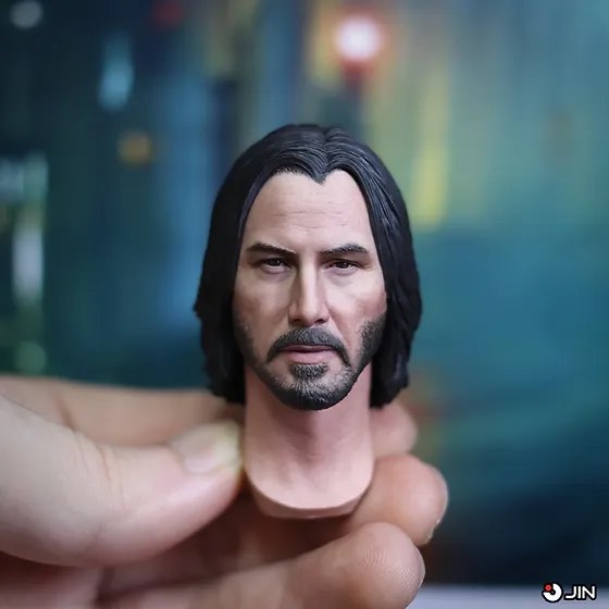 The Matrix Neo Keanu Reeves custom painted head sculpt by Jin Toys with ...