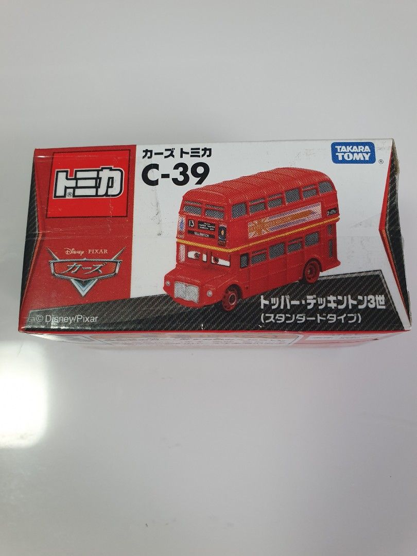 Tomica Disney Pixars Cars Mack C-39 Bus Lightning Mcqueen Yellow Carbon ...