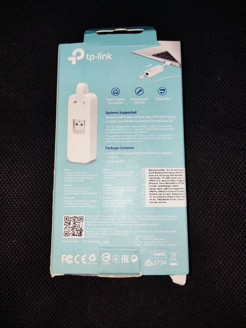 TP-Link usb 3.0 to gigabit superspeed ethernet adapter, Computers & Tech, Parts & Accessories ...