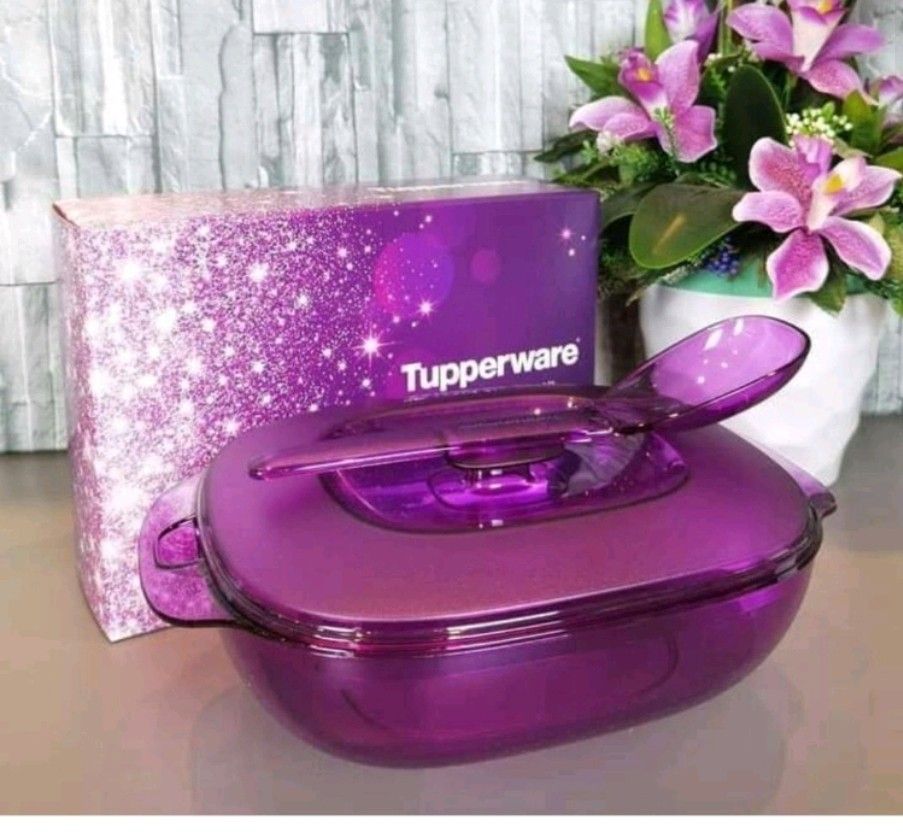 Tupperware Purple Royale Crystalline Soup Server (1), Furniture & Home ...